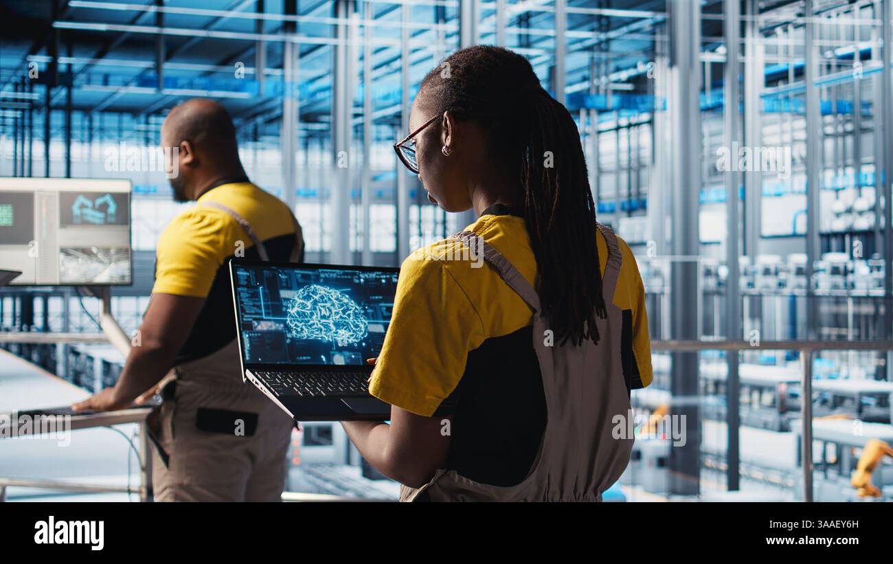 Smart photovoltaics factory expert gathering system performance metrics with AI tech. Solar ...