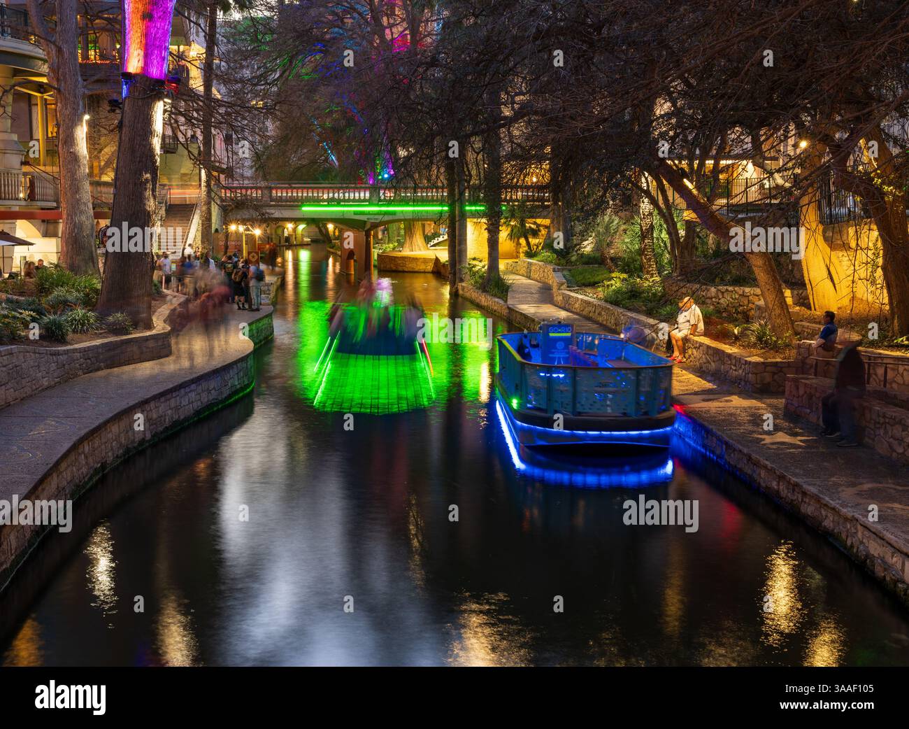 San Antonio, TX - 26 February 2025: Tourists strolling along the ...