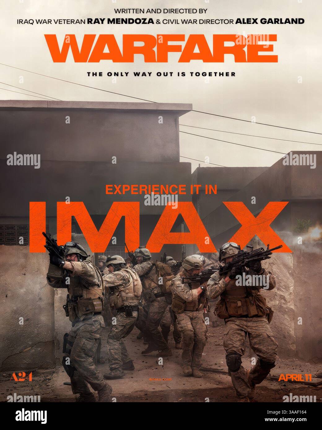 WARFARE, IMAX poster, 2025. © A24 / Courtesy Everett Collection Stock ...