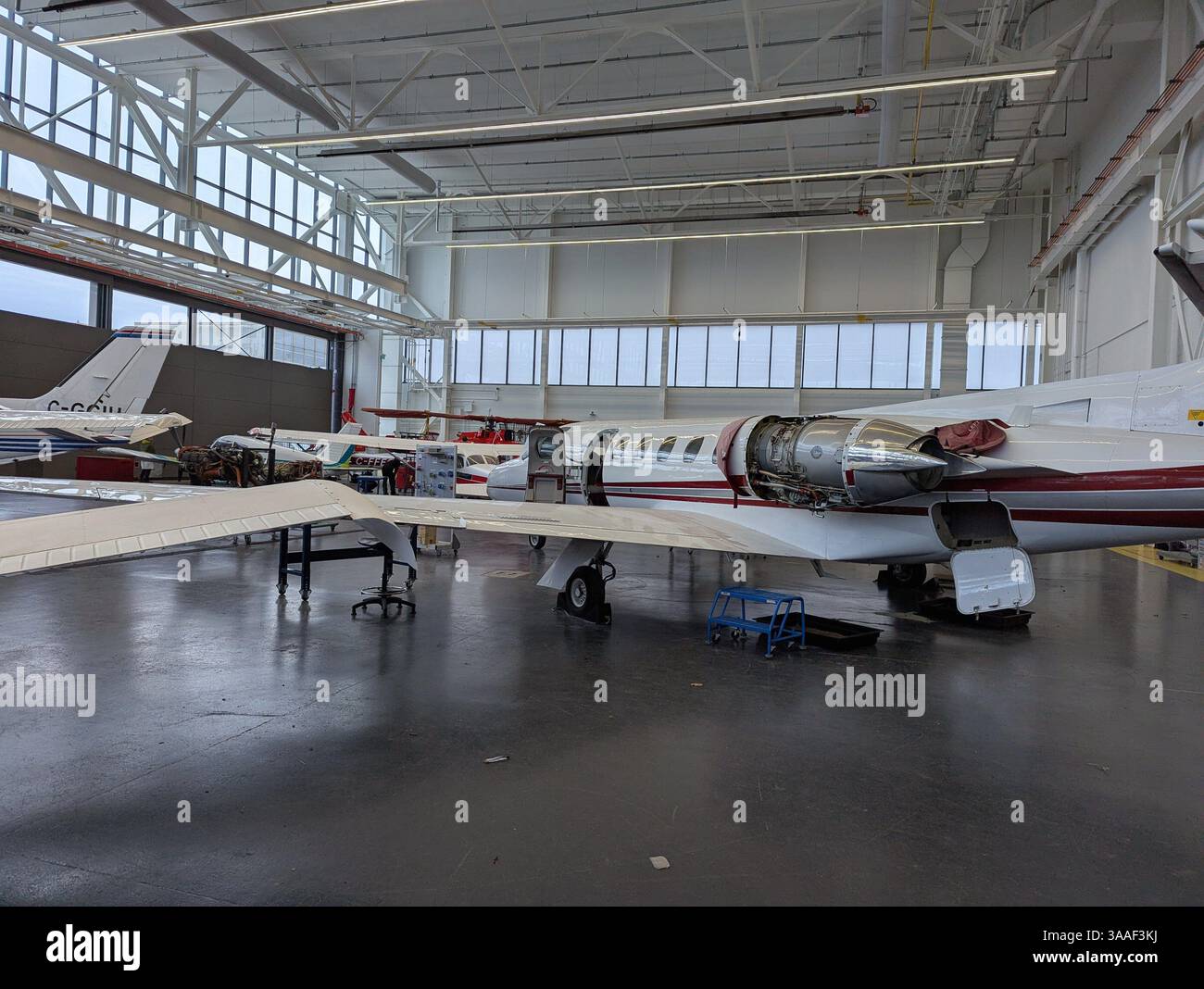 Toronto, Canada - Mar. 28, 2025: An old airplane factory has been ...