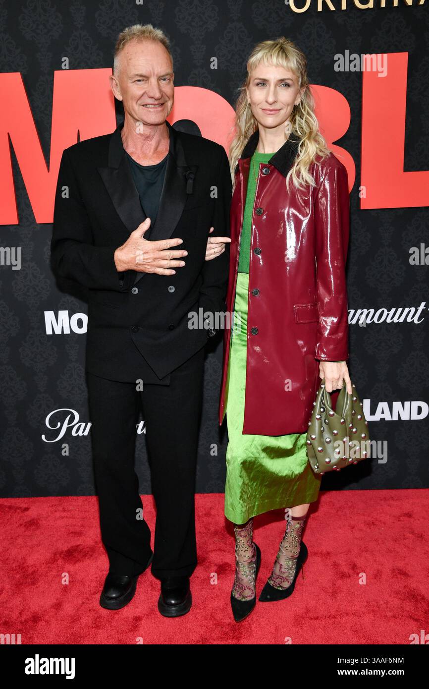 Sting, left, and Mickey Sumner attend the Paramount+ television series ...