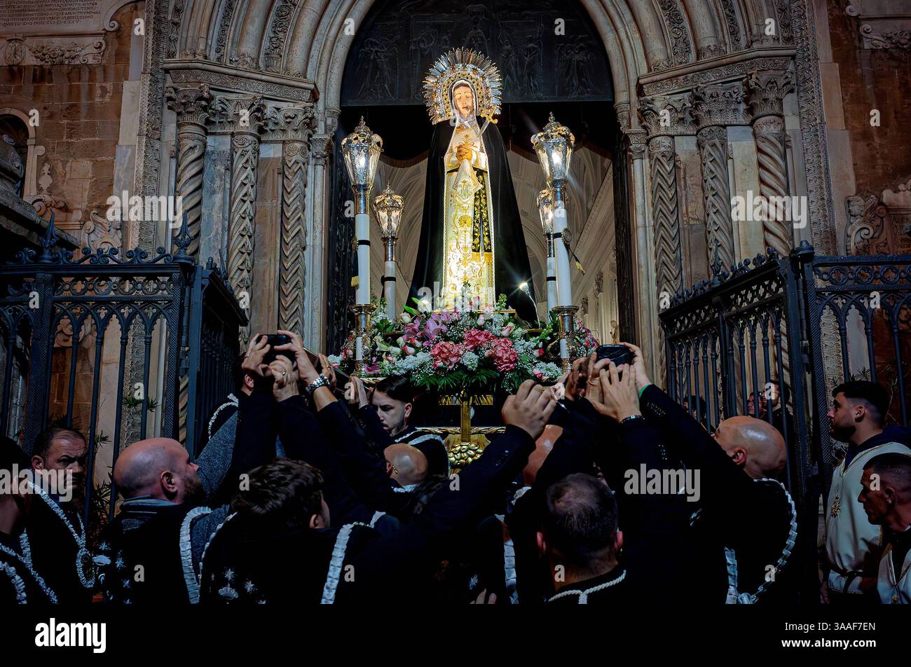 Via Matris Dolorosae for Holy Week PALERMO, ITALY - MARCH 31: Via ...