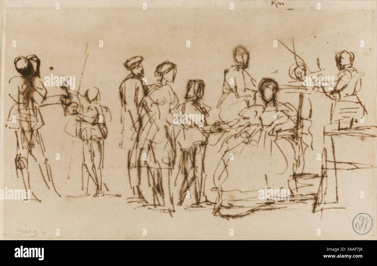 Ingres - The young Raphael taking leave of the Duchess of Urbino, lot ...