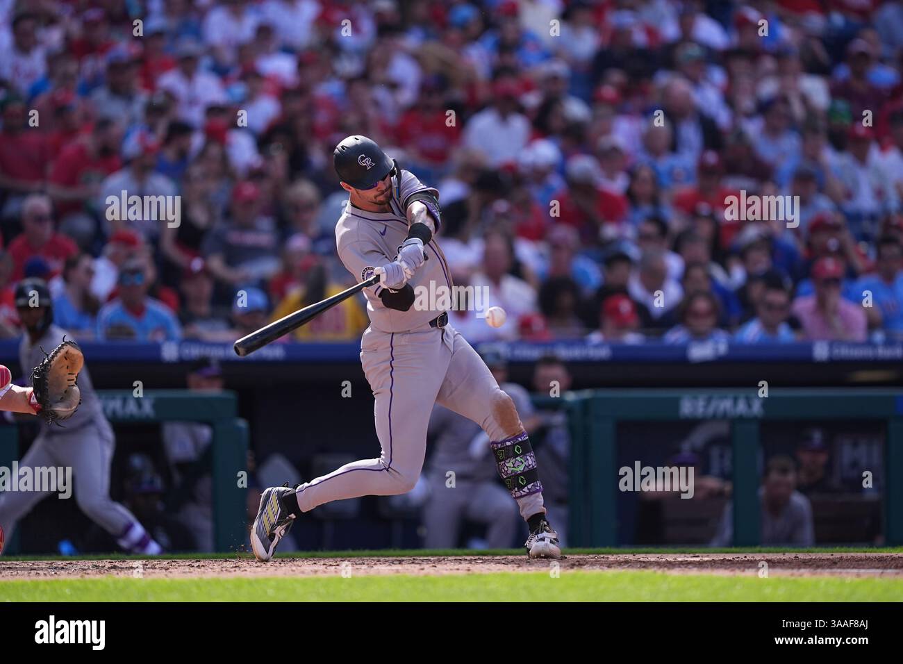 Colorado Rockies' Brenton Doyle in action during a baseball game ...