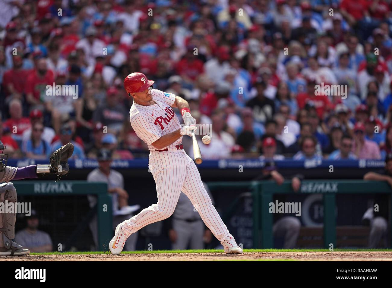Philadelphia Phillies' J.T. Realmuto in action during a baseball game ...