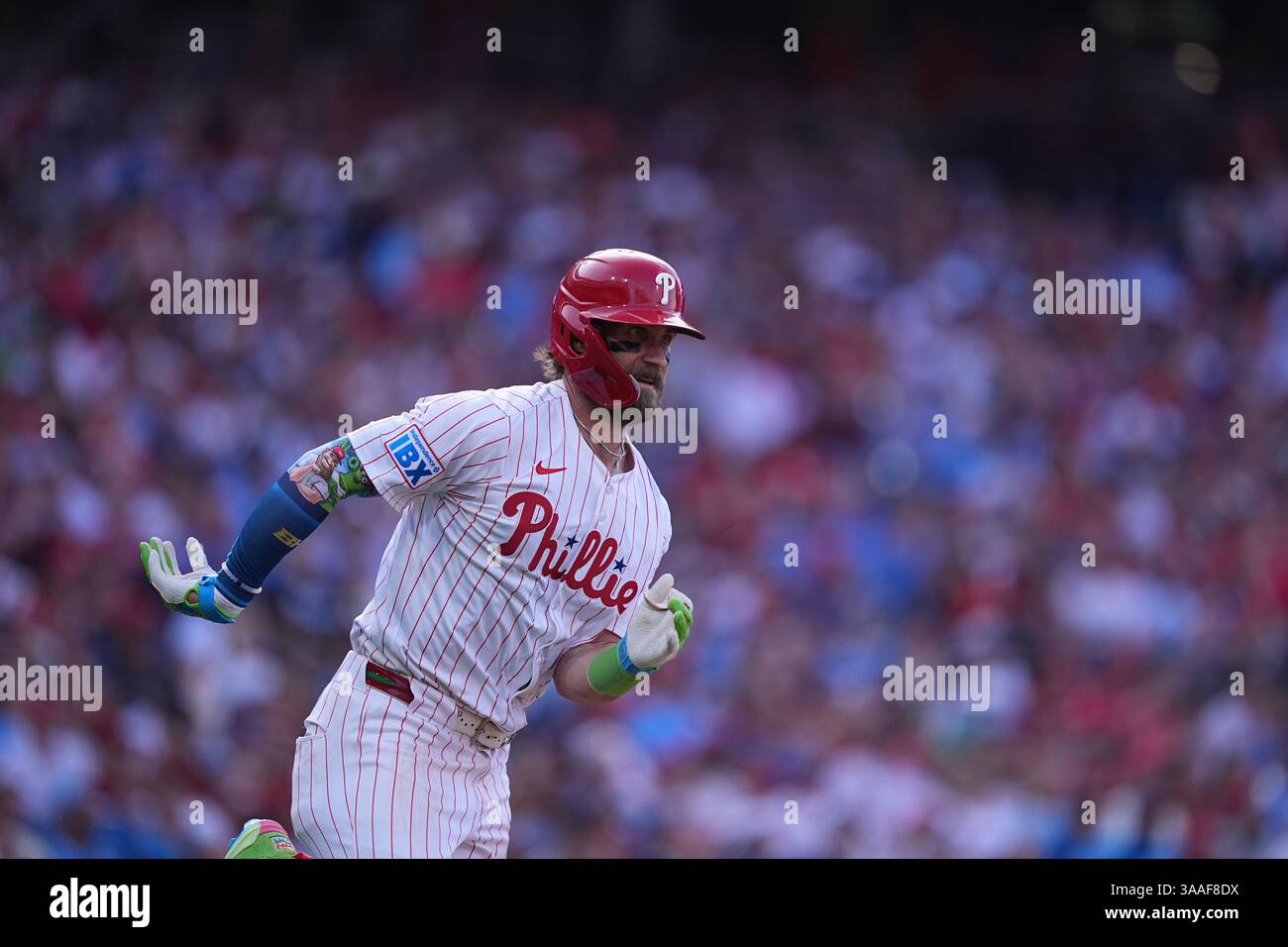Philadelphia Phillies' Bryce Harper in action during a baseball game ...
