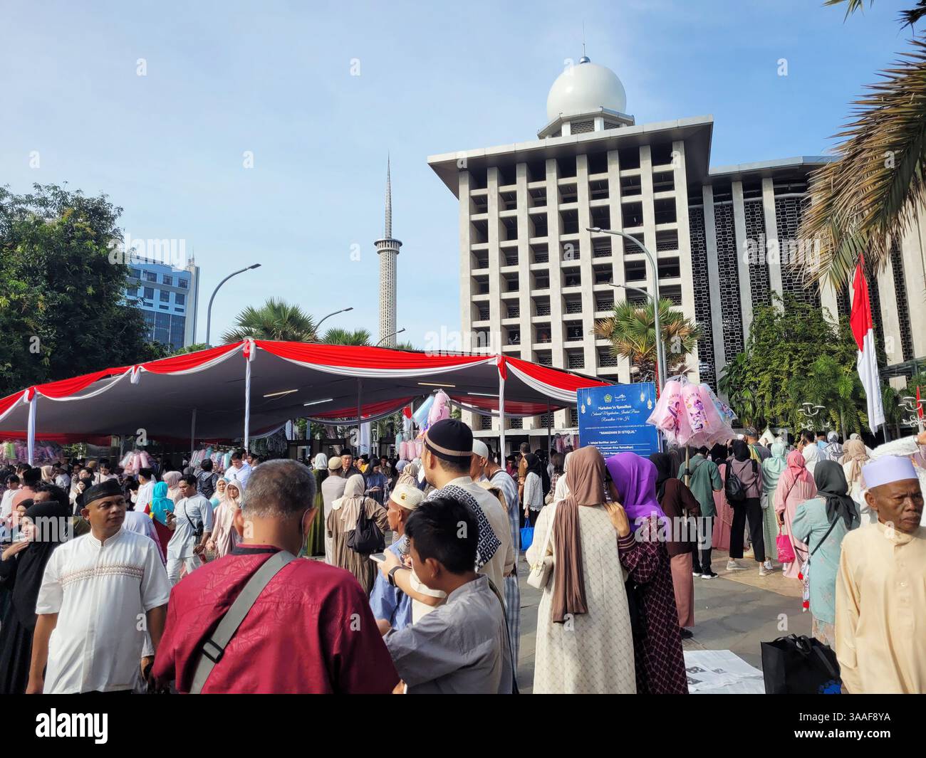 Jakarta, Indonesia - March 31, 2025. Eid al-Fitr Prayers at Istiqlal ...