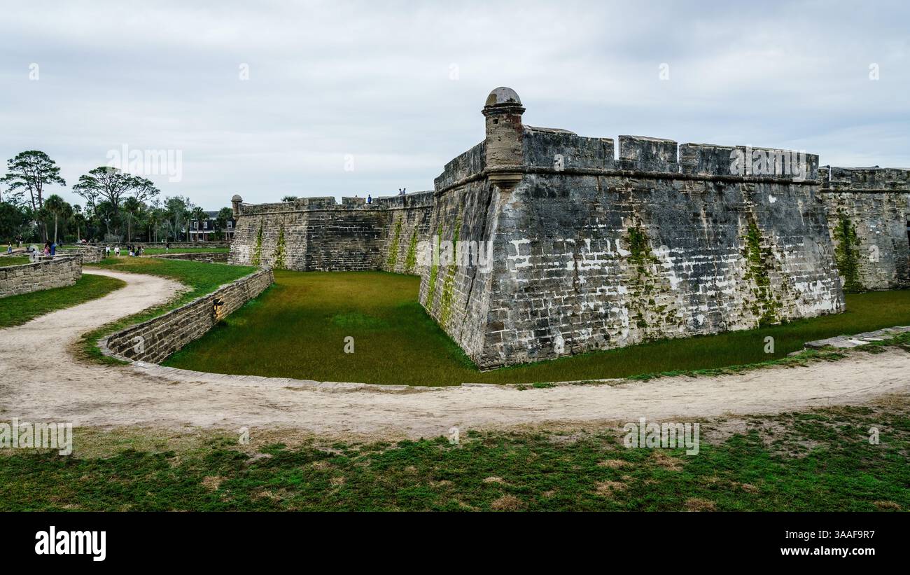 Exterior view of Castillo de San Marcos National Monument in St ...