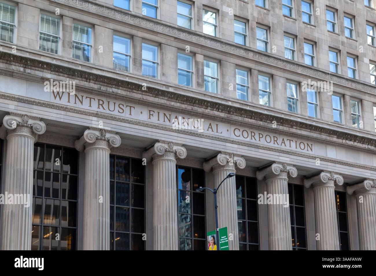 Chicago, Illinois, USA - March 28, 2022: Wintrust Grand Banking hall in ...