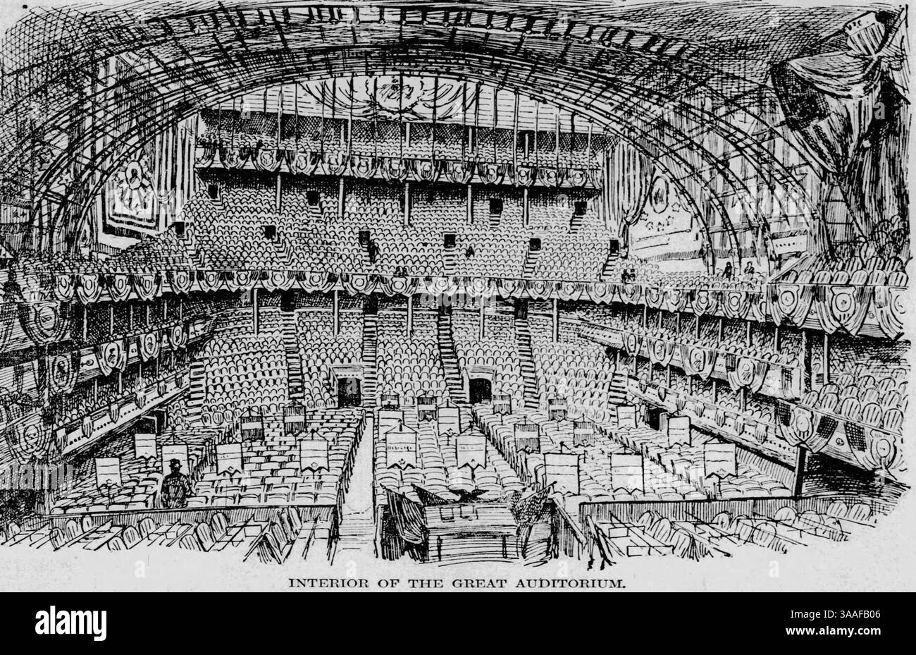Interior of Chicago Auditorium Building June 1888 Stock Photo - Alamy
