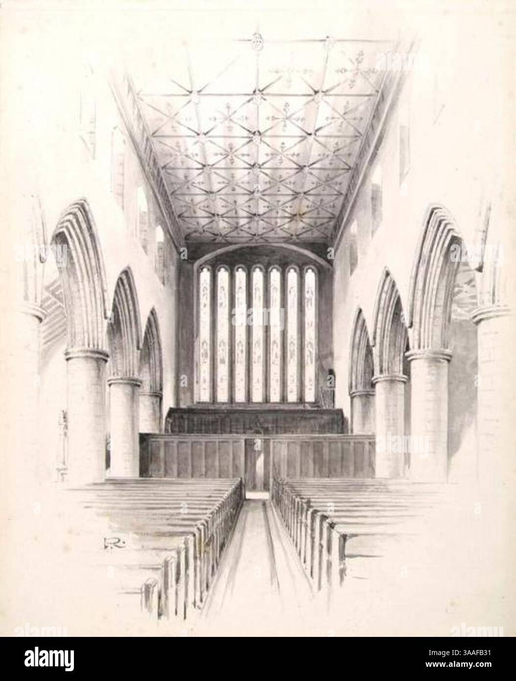 Interior of St Machar's Cathedral - illustration for The Heraldic ...