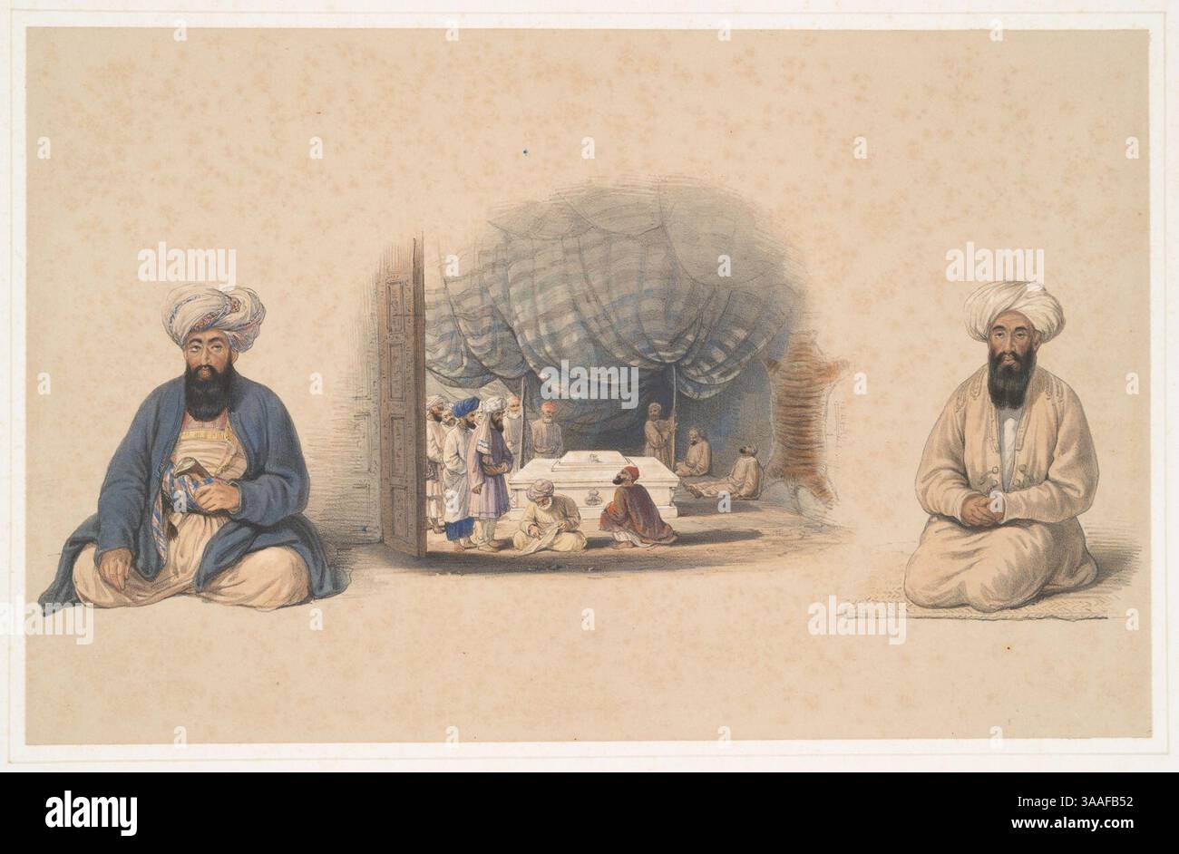 Interior of the tomb of Sultan Mahmood, Guznee; Khan Sheereen Khan ...