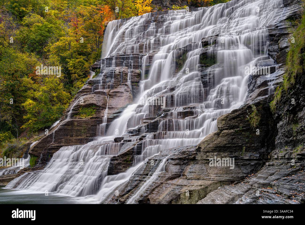 Ithaca Falls, Fall Creek, Ithaca, New York State, USA Stock Photo - Alamy