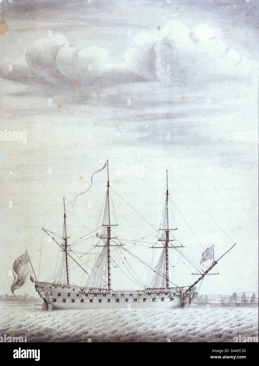 Invincible 74 guns commanded by Sir John Bentley Kt in the years 1749 ...