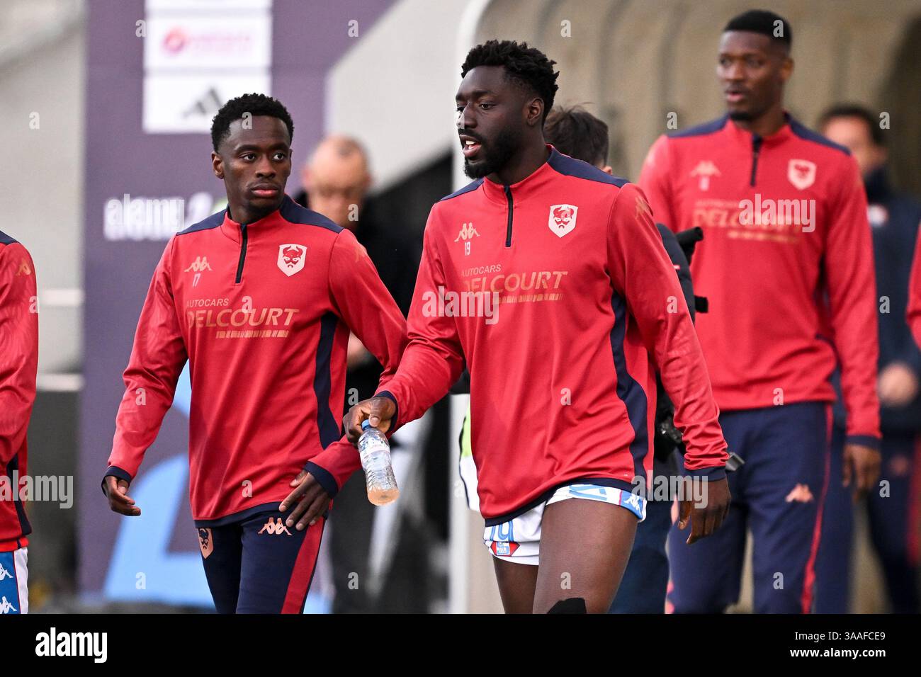 Paris, France. 31st March, 2025. 17 Godson KYEREMEH (smc) - 19 Alexandre MENDY (smc) during ...