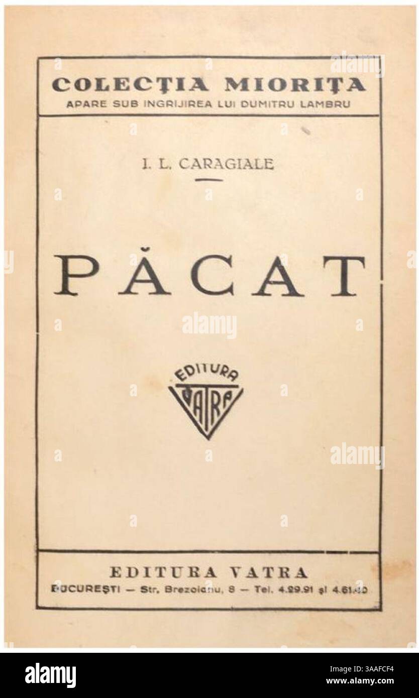 Ion Luca Caragiale - Pacat (1892) (2 Stock Photo - Alamy