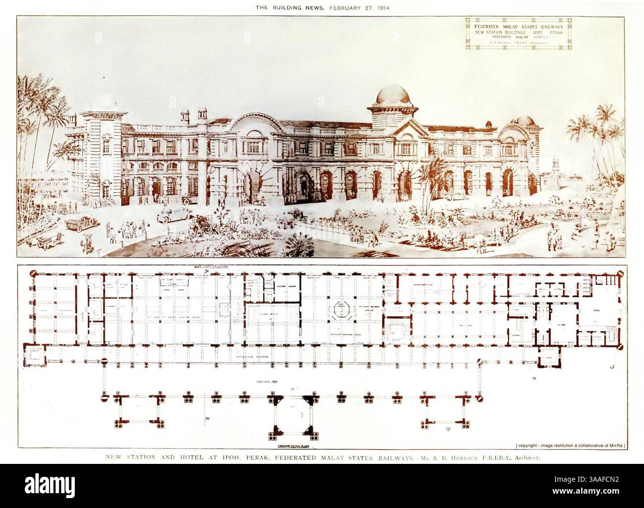 Ipoh Railway Station New Station Buildings Drawing and Floor Plan Stock ...
