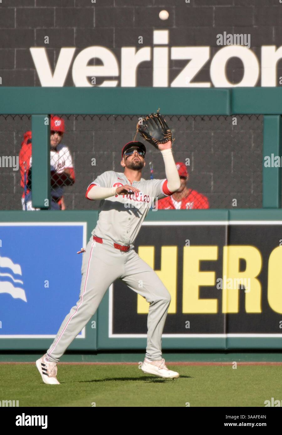 WASHINGTON, DC - MARCH 27: Philadelphia Phillies right fielder Nick ...