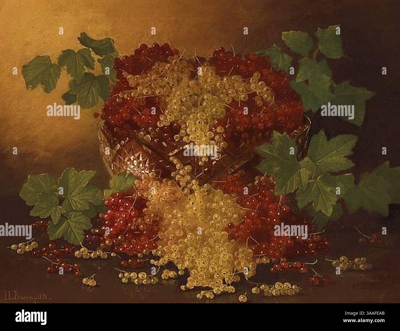 Irving Lewis Bacon - Red and White Currants oil on canvas Stock Photo ...