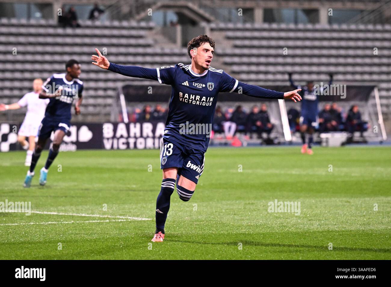 13 Mathieu CAFARO (pfc) during Ligue 2 BKT match between Paris FC and ...