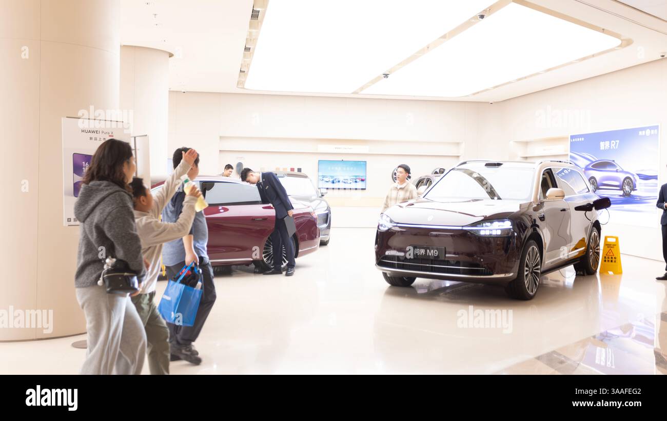 Shenzhen, China March 29 2025: Huawei showroom in shenzhen uniwalk ...