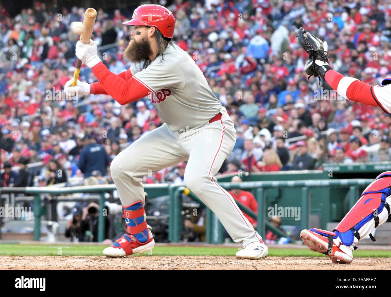 WASHINGTON, DC - MARCH 27: Philadelphia Phillies center fielder Brandon ...