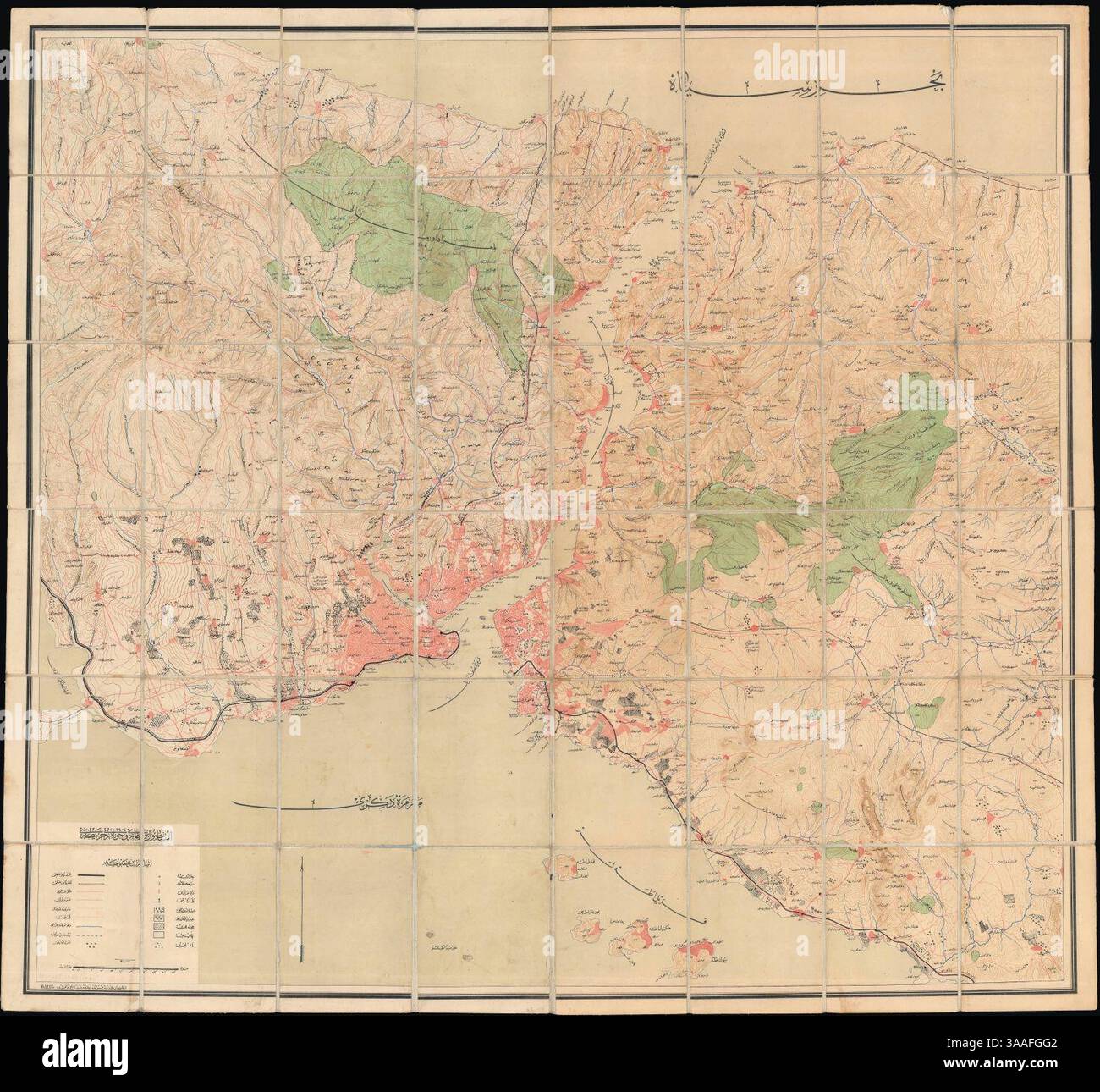 Istanbul ve Boğazı ve civarı haritası Stock Photo - Alamy