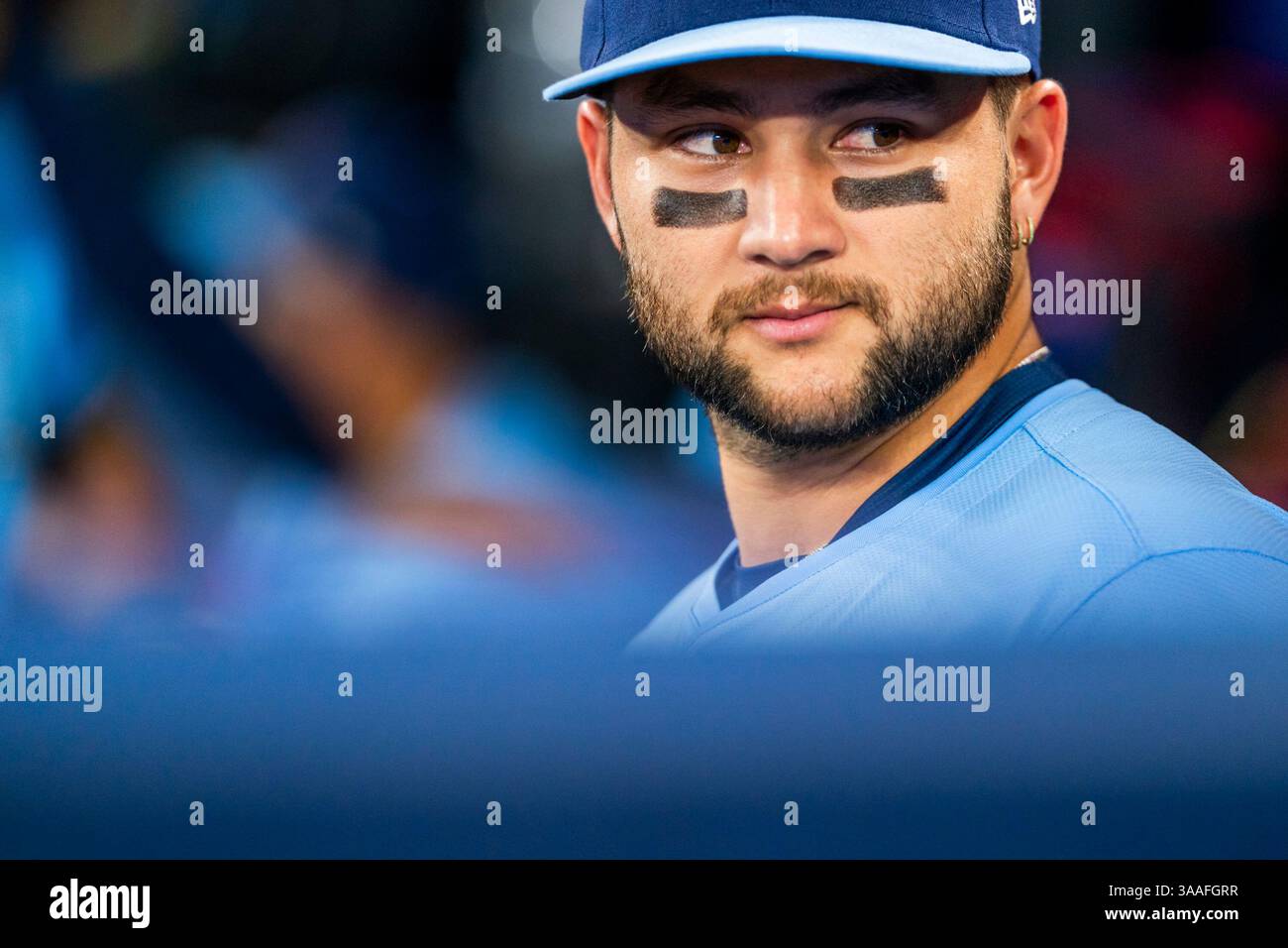 Toronto Blue Jays shortstop Bo Bichette (11) looks on during the first ...