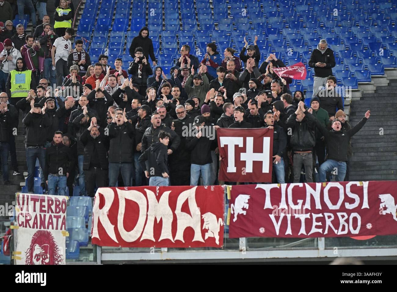 Torino fans during the Serie A match between Lazio v Torino at Olympic ...