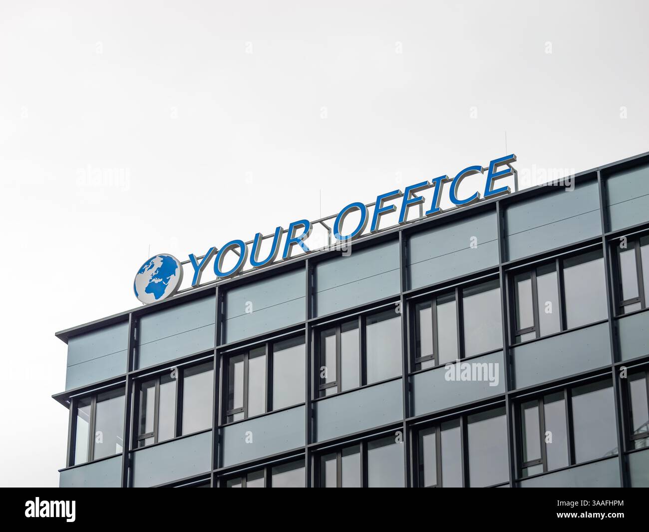 Your Office logo sign on a building in Vienna. Shared desks, coworking ...