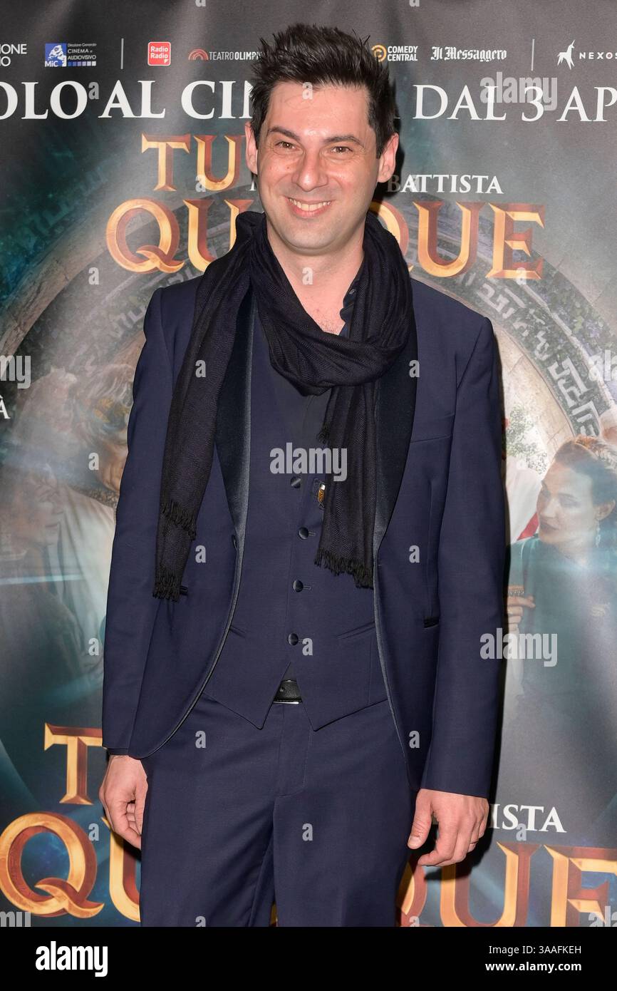 Gianni Quinto attends the red carpet of the movie "Tu Quoque" premiere ...