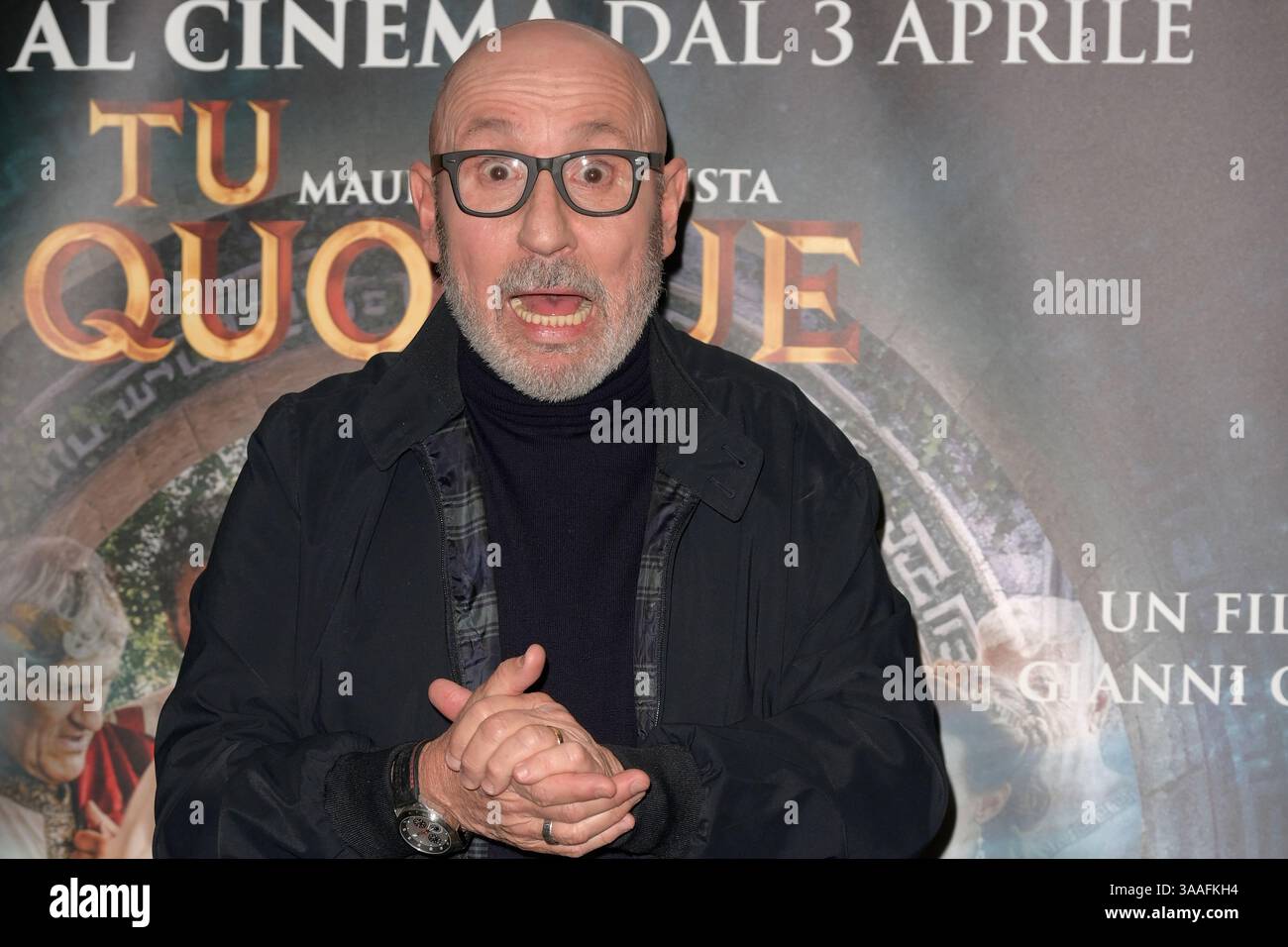 Maurizio Battista attends the red carpet of the movie "Tu Quoque ...