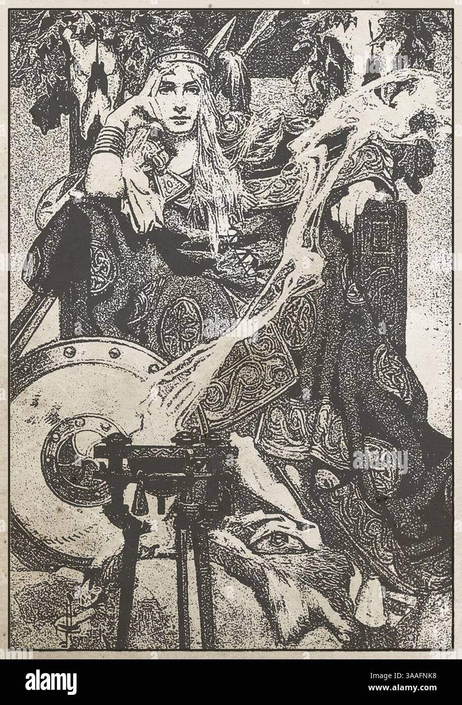 J. C. Leyendecker, Queen Maev, line-art version, 1911 Stock Photo - Alamy