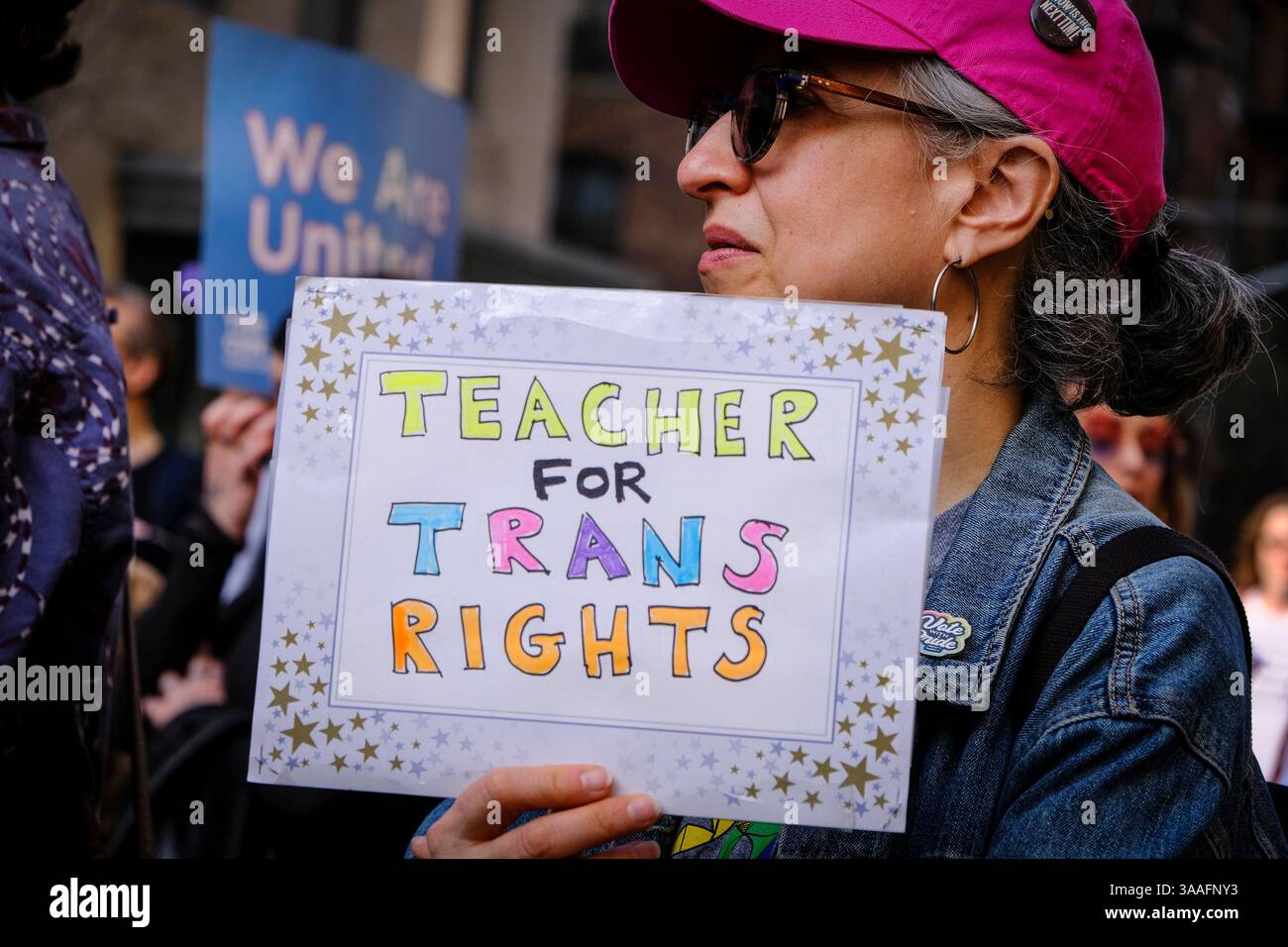 New York, NY, USA. 31st Mar, 2025. Thousands march in the streets of ...