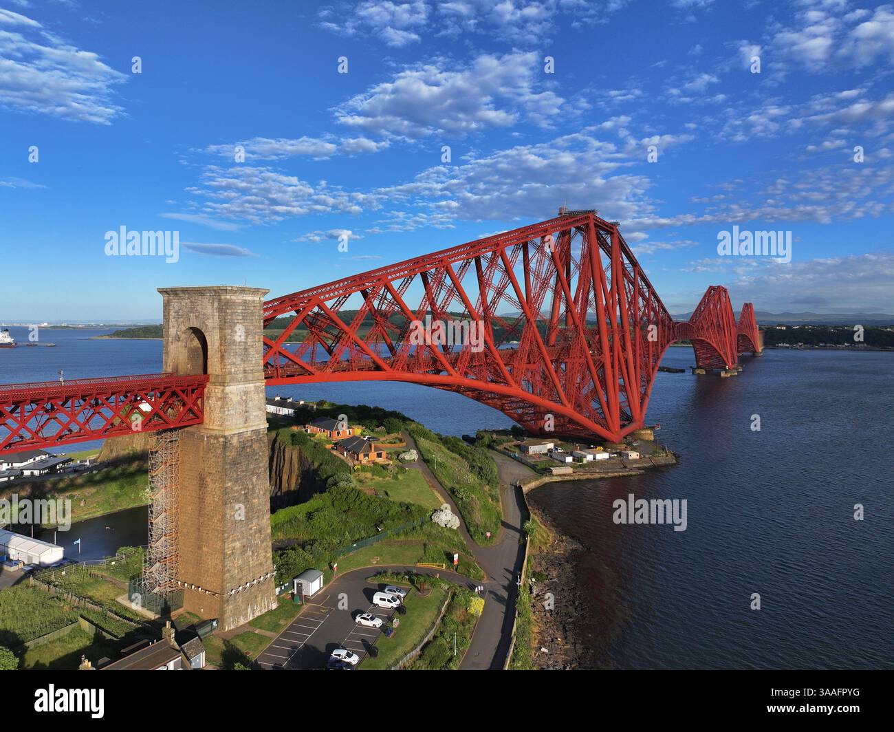 Aerial View of the Forth Bridge, Scotland – Iconic Railway Crossing at ...