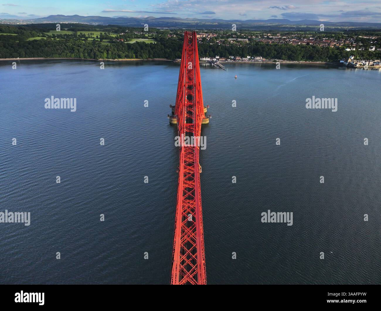 Aerial View of the Forth Bridge, Scotland – Iconic Railway Crossing at ...