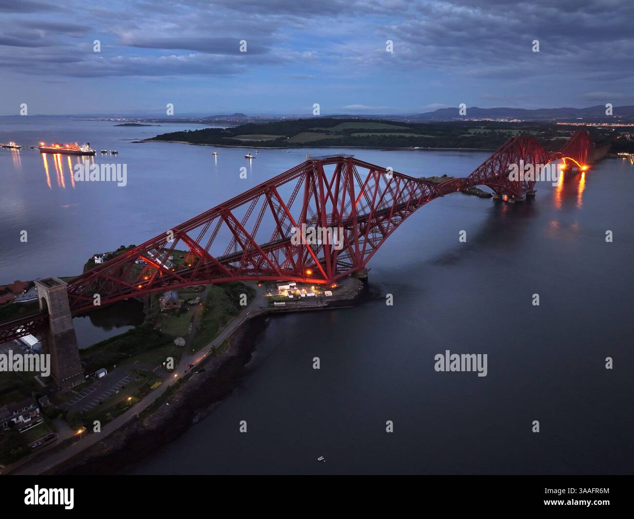 Aerial View of the Forth Bridge, Scotland – Iconic Railway Crossing at ...