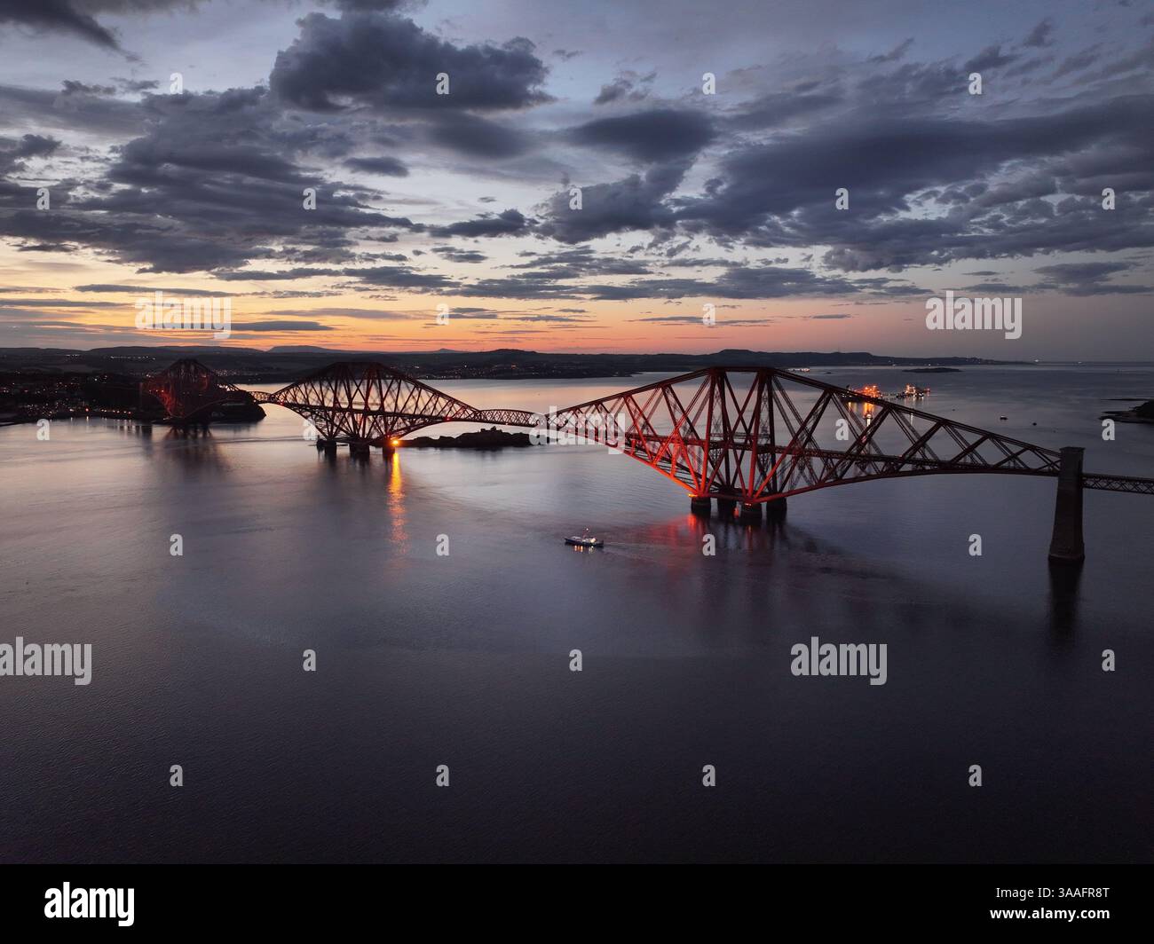 Aerial View of the Forth Bridge, Scotland – Iconic Railway Crossing at ...