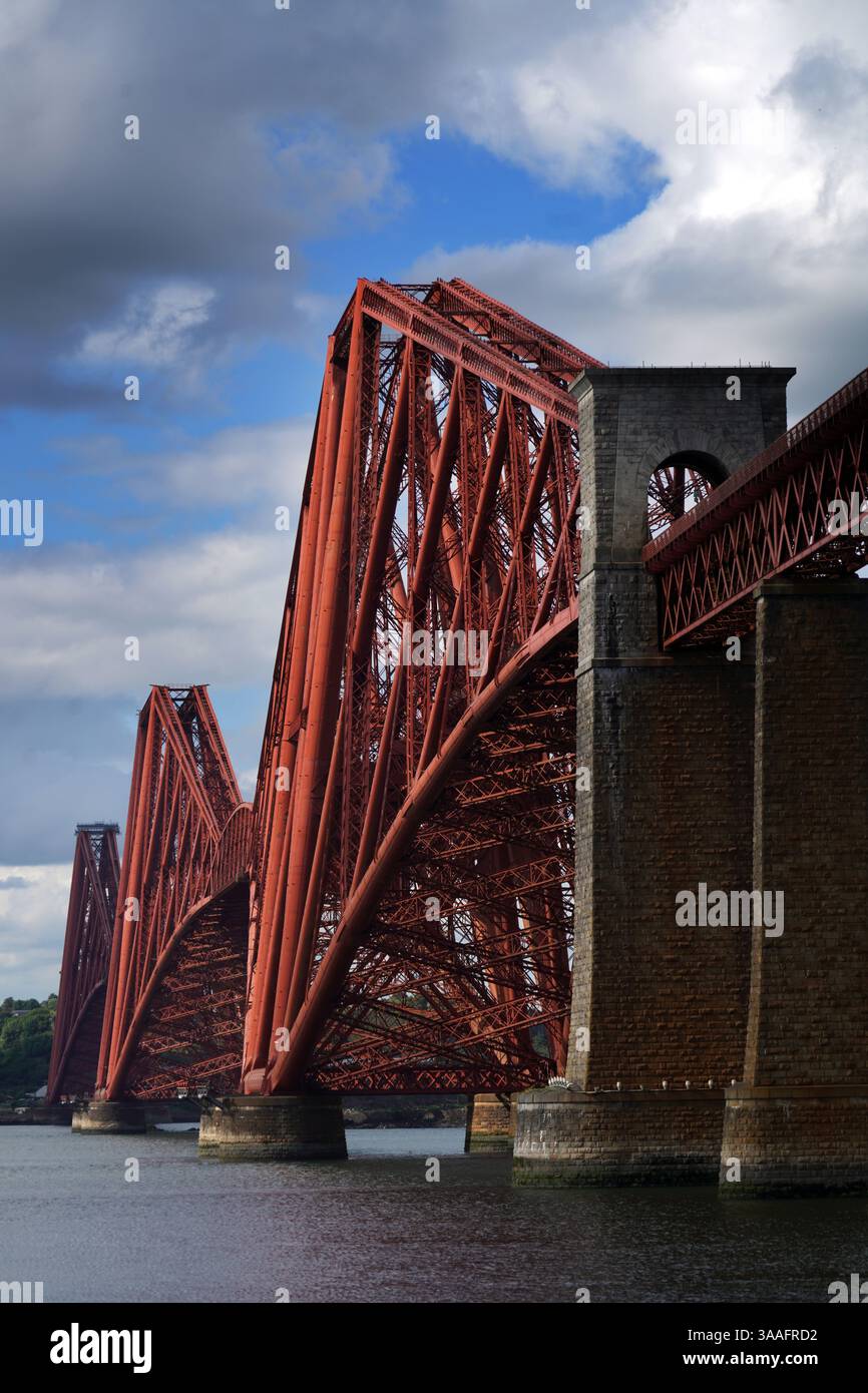 Aerial View of the Forth Bridge, Scotland – Iconic Railway Crossing at ...