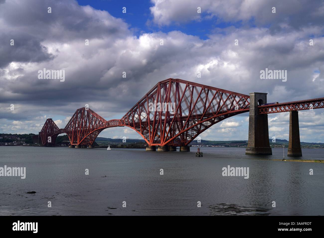 Aerial View of the Forth Bridge, Scotland – Iconic Railway Crossing at ...