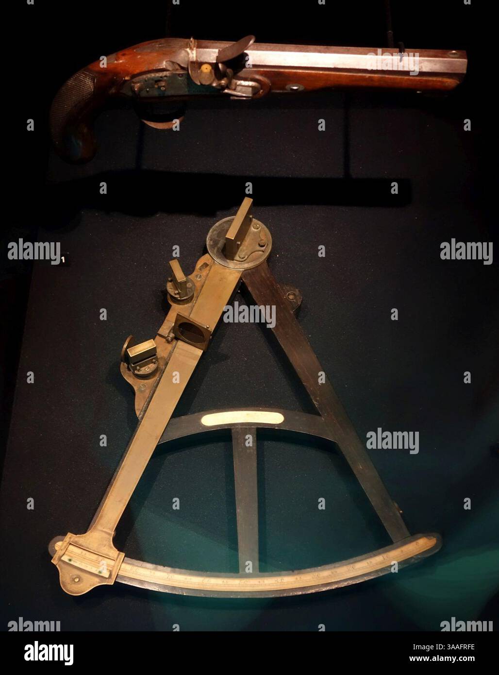 Jacky Guard's flintlock pistol, made by Tubman and Warrington, England ...