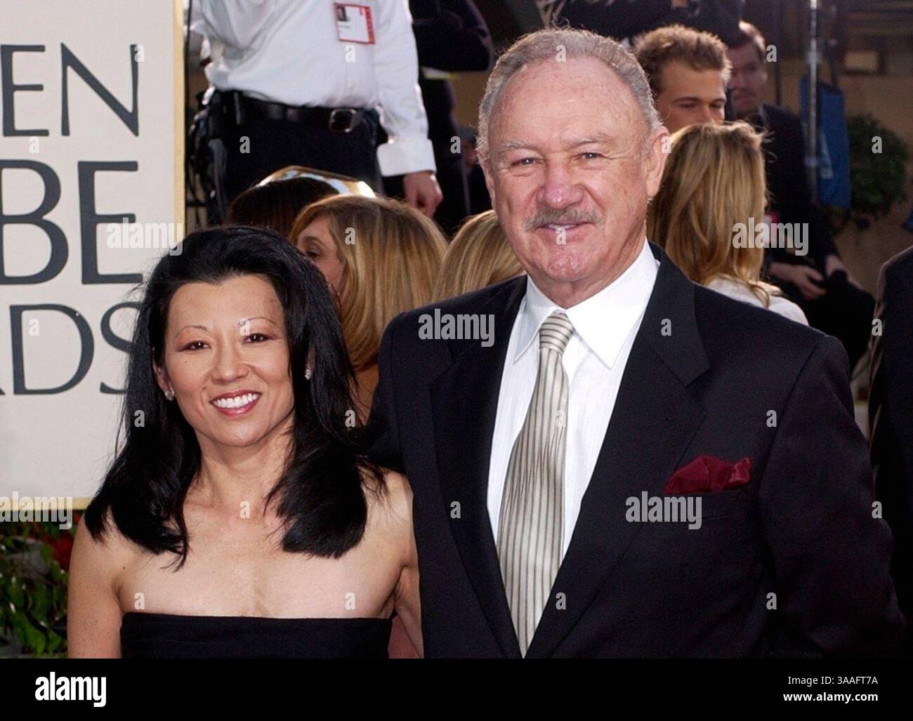 FILE - Actor Gene Hackman arrives with his wife, Betsy Arakawa, for the ...