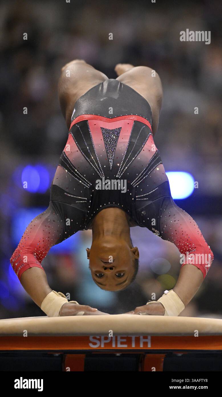 Gabrielle Black CAN vault action gymnastics, EnBW DTB-Pokal, Porsche ...