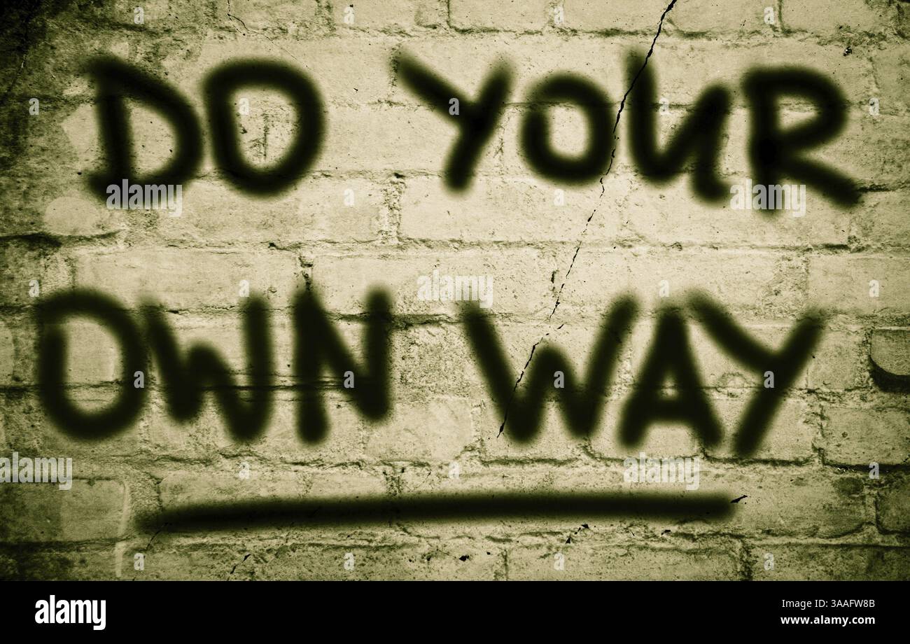Do Your Own Way Concept Stock Photo - Alamy