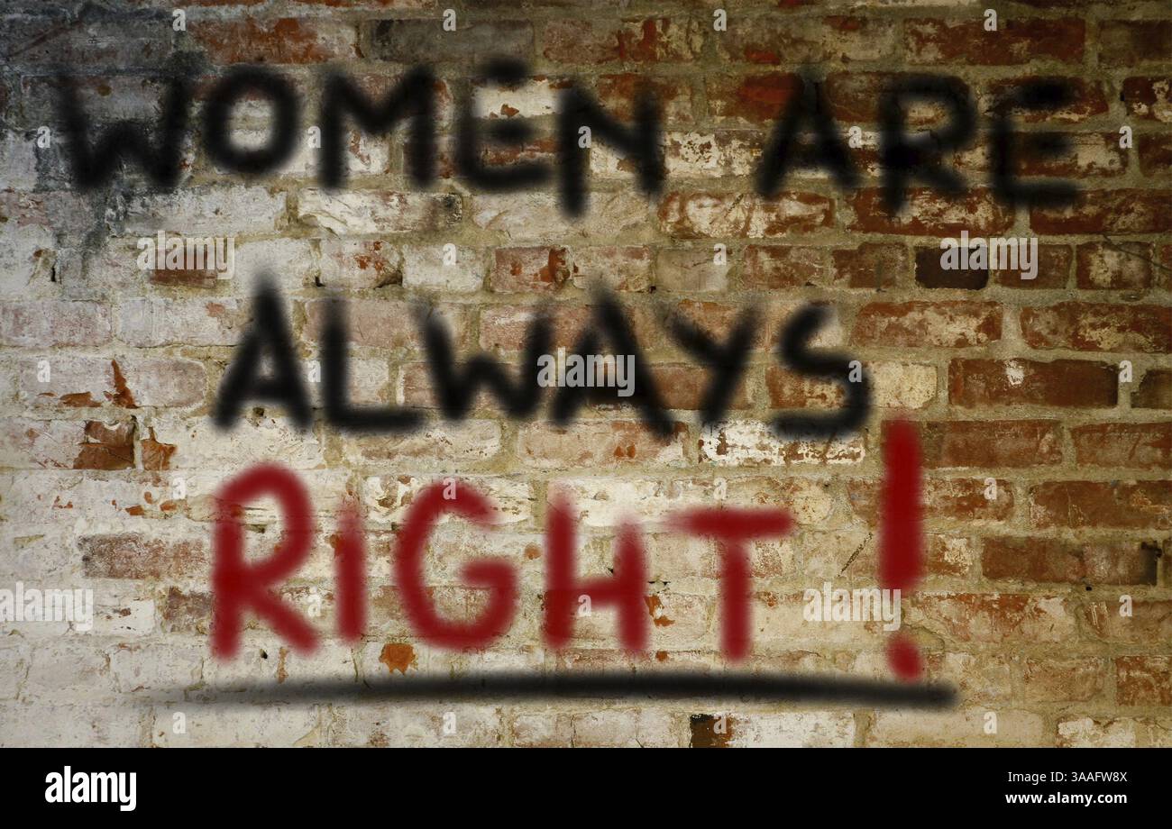 Women Are Always Right Concept Stock Photo - Alamy