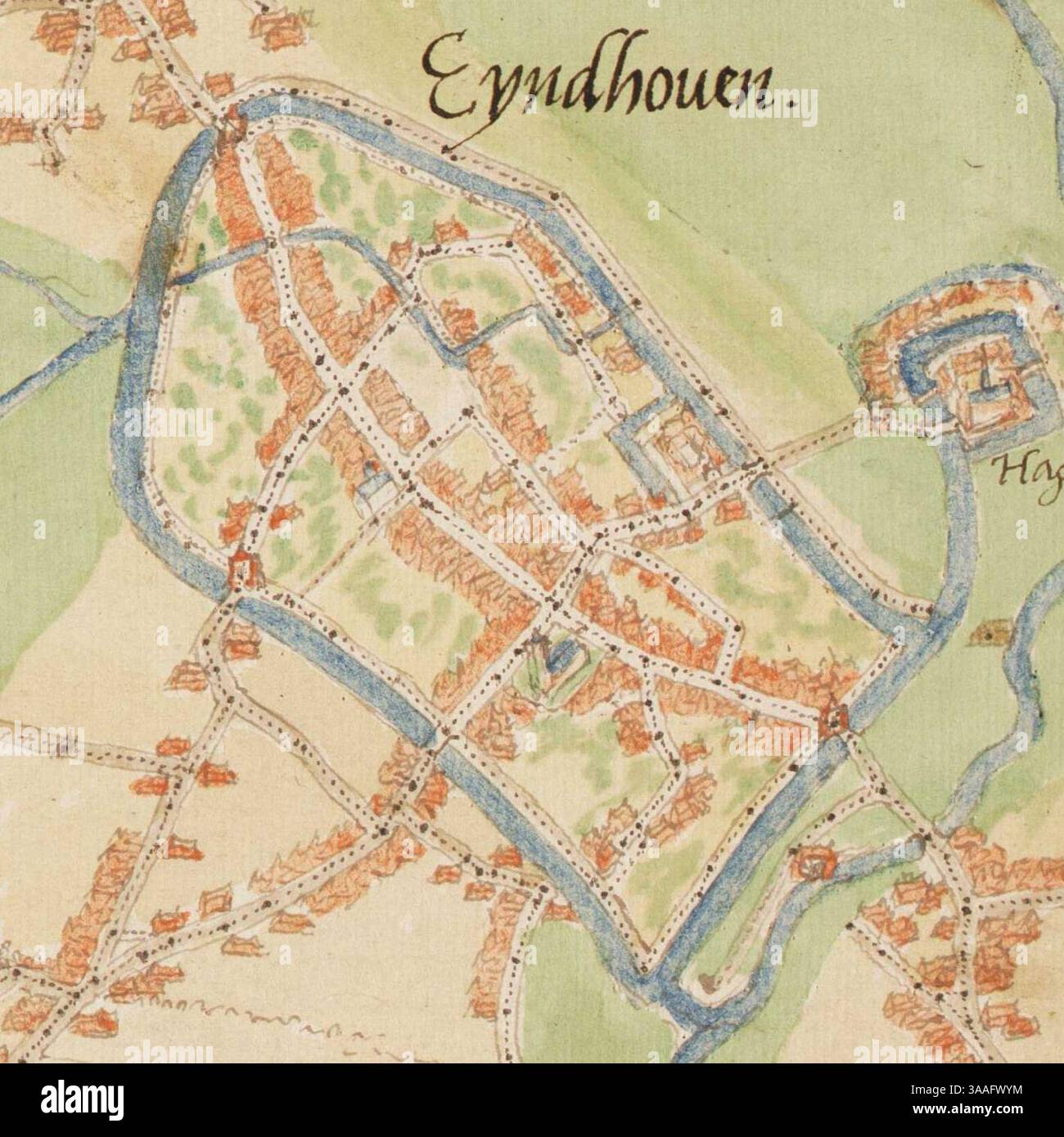 Jacob van Deventer - Map of Eindhoven - Kaart van Eindhoven, around ...