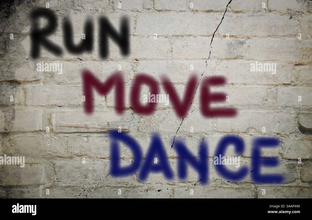 Run Move Dance Concept Stock Photo - Alamy