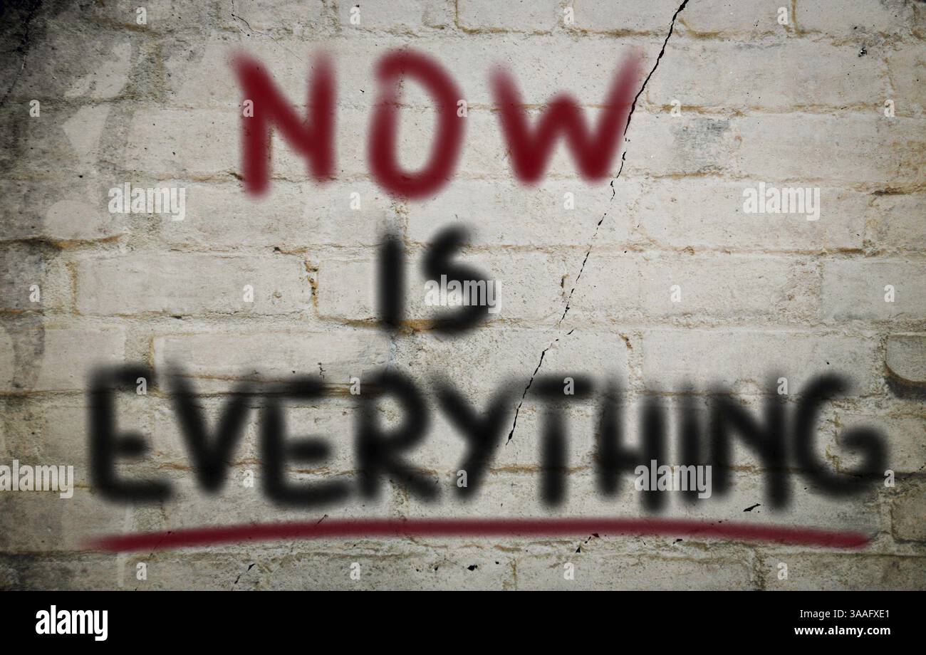 Now Is Everything Concept Stock Photo - Alamy