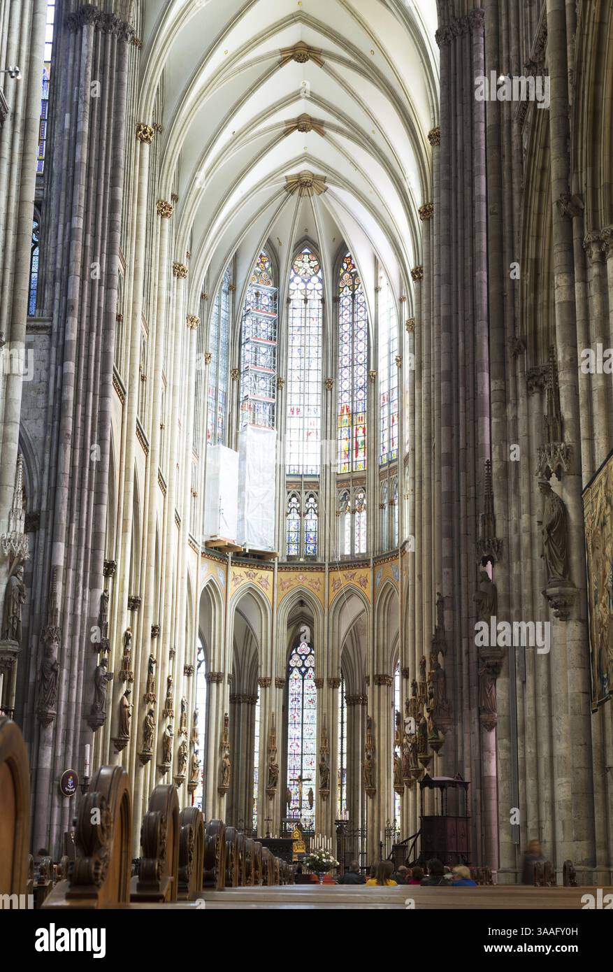 Cologne Catholic cathedral, inside view, Germany, Europe Stock Photo ...