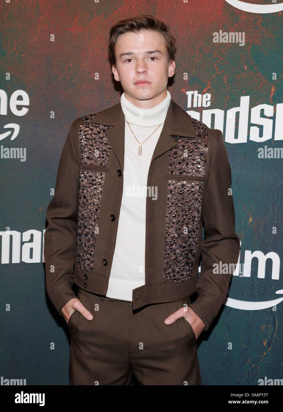 Maxwell Jenkins attends the Prime Video premiere of "The Bondsman" at ...